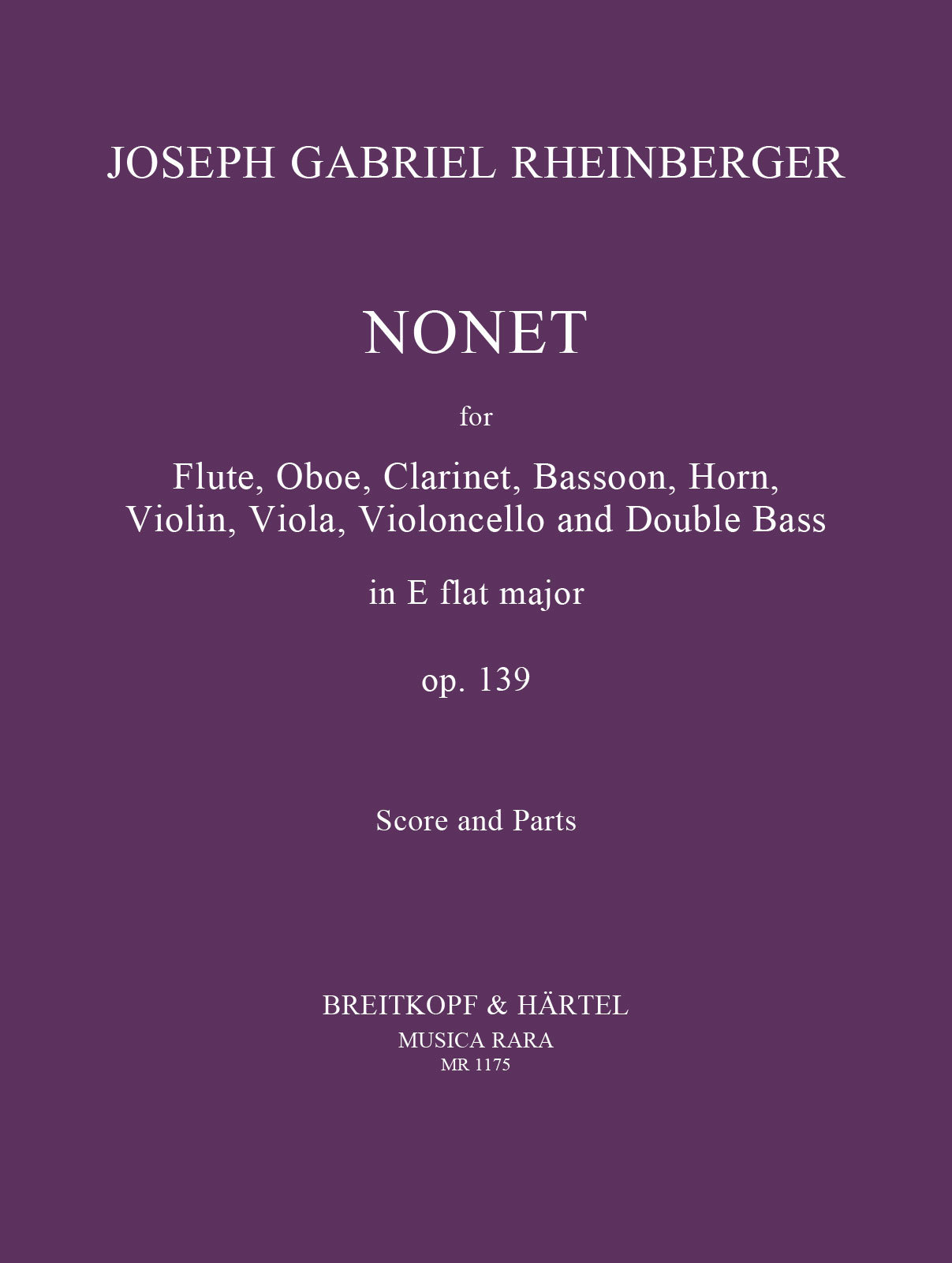 Rheinberger: Nonett in Es-dur op. 139 · Breitkopf & Härtel